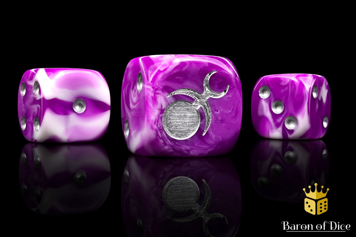 Gluttony, Silver Inlay, Dice – BaronOfDice
