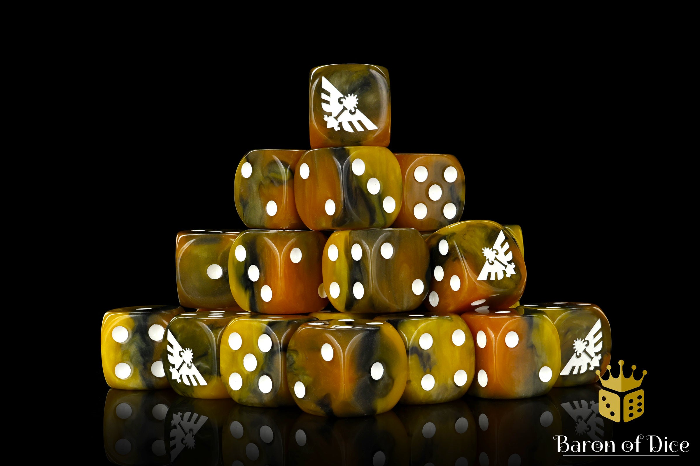Inquisition Gold 16mm Dice – BaronOfDice