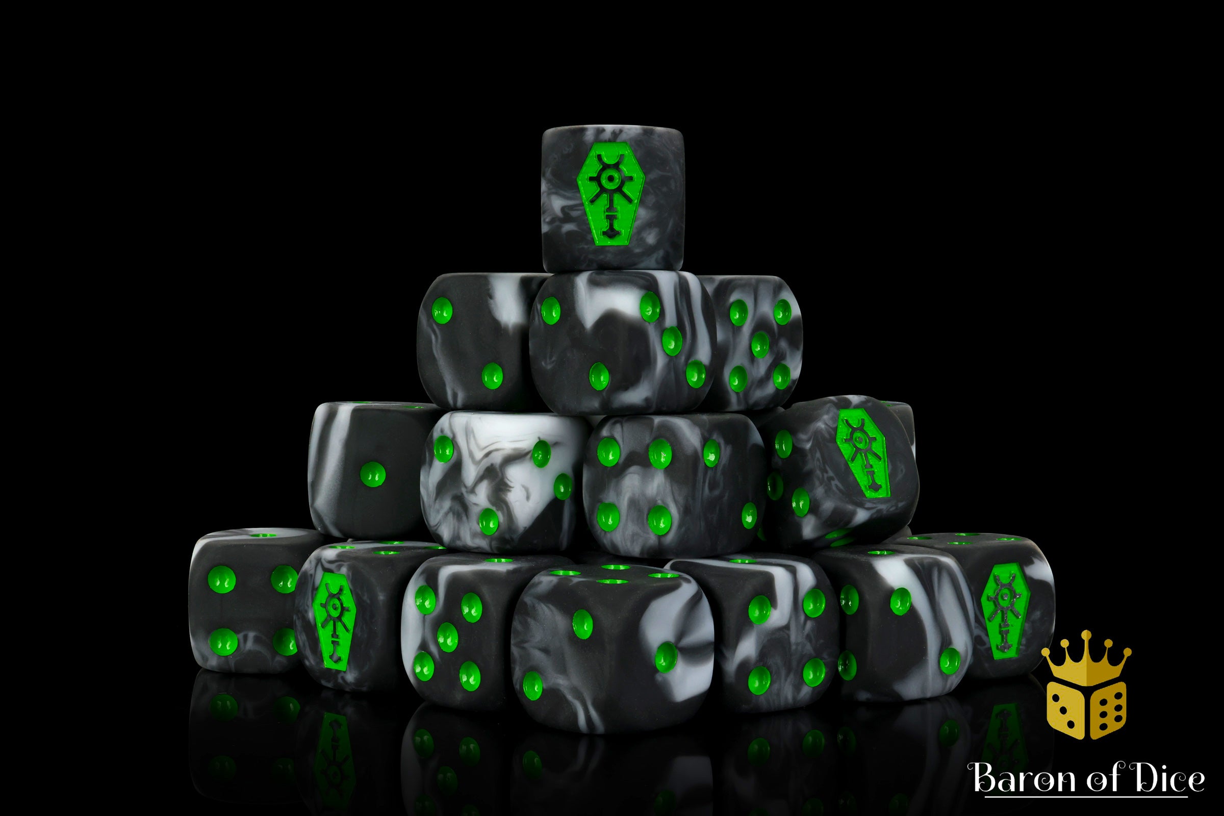 Day of The Dead, Green Coffin, Dice – BaronOfDice