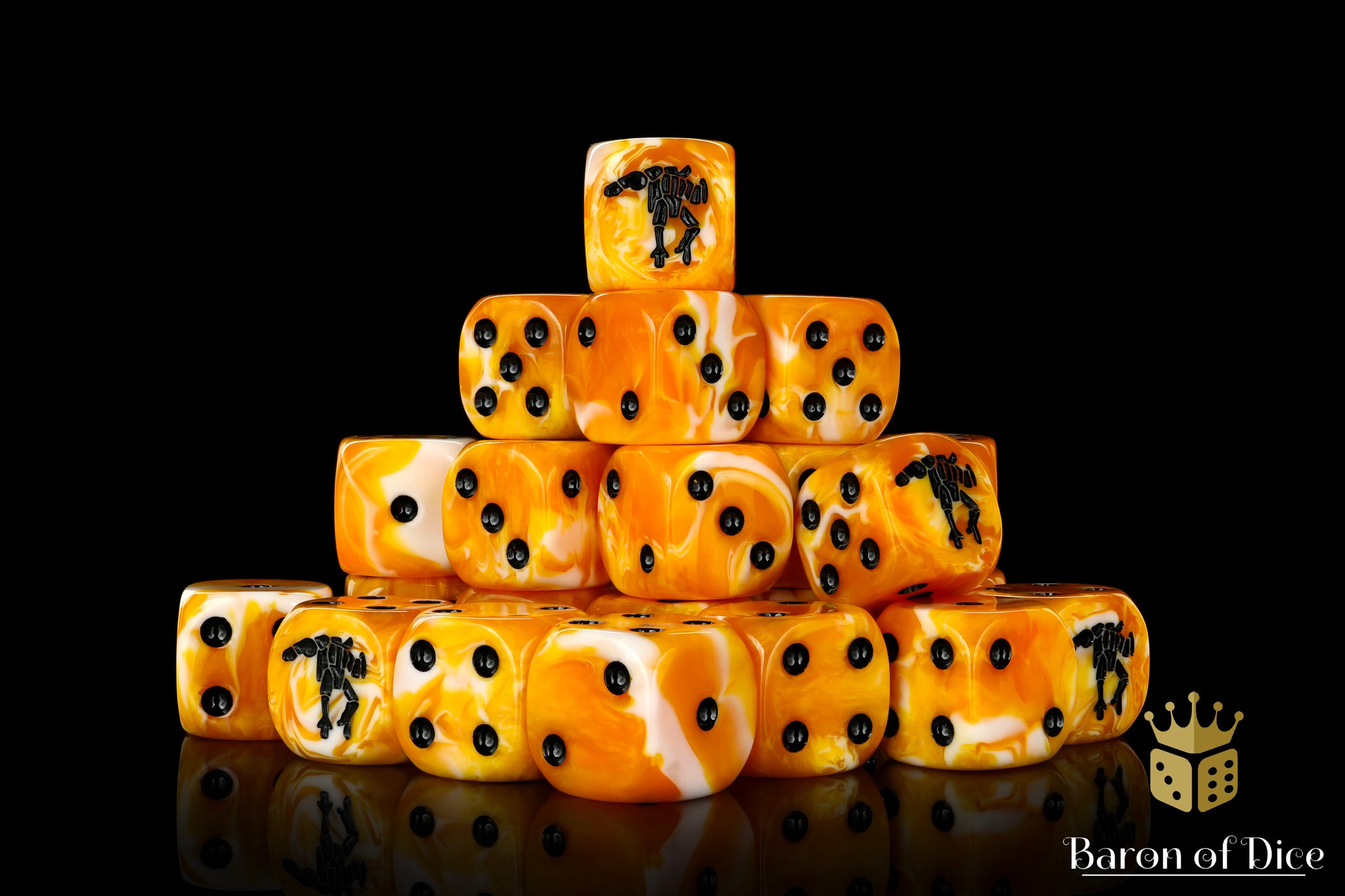 Crisis Robot, Ochre, 16mm Dice – BaronOfDice