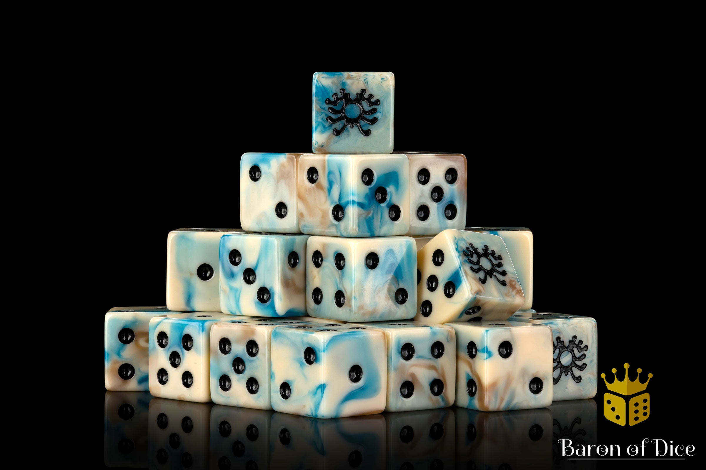 Necromantic Skeleton Rune, 16mm Dice – BaronOfDice