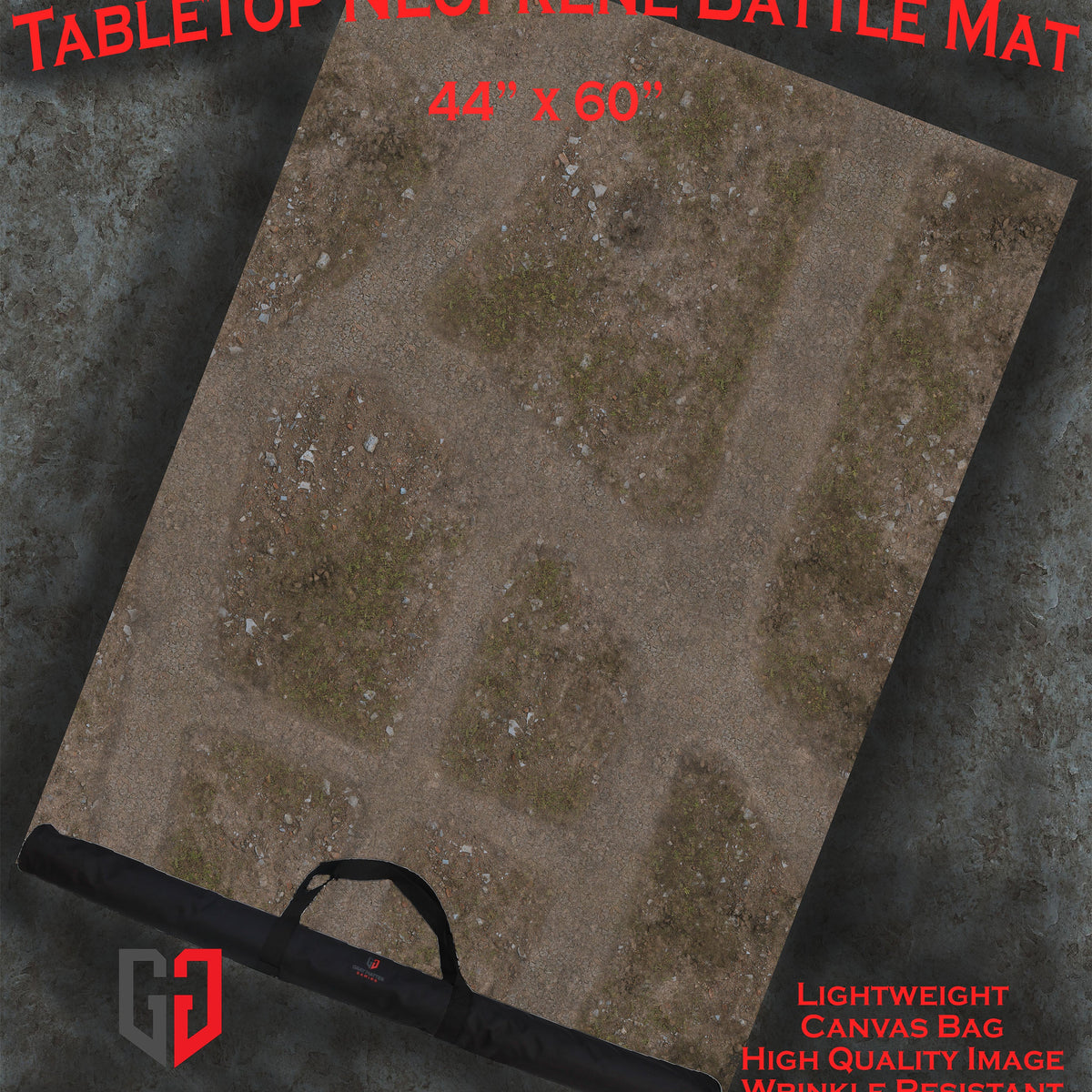 Abandoned Town - Neoprene Battle Mat - Warhammer, AoS, 40K, Kill Team,