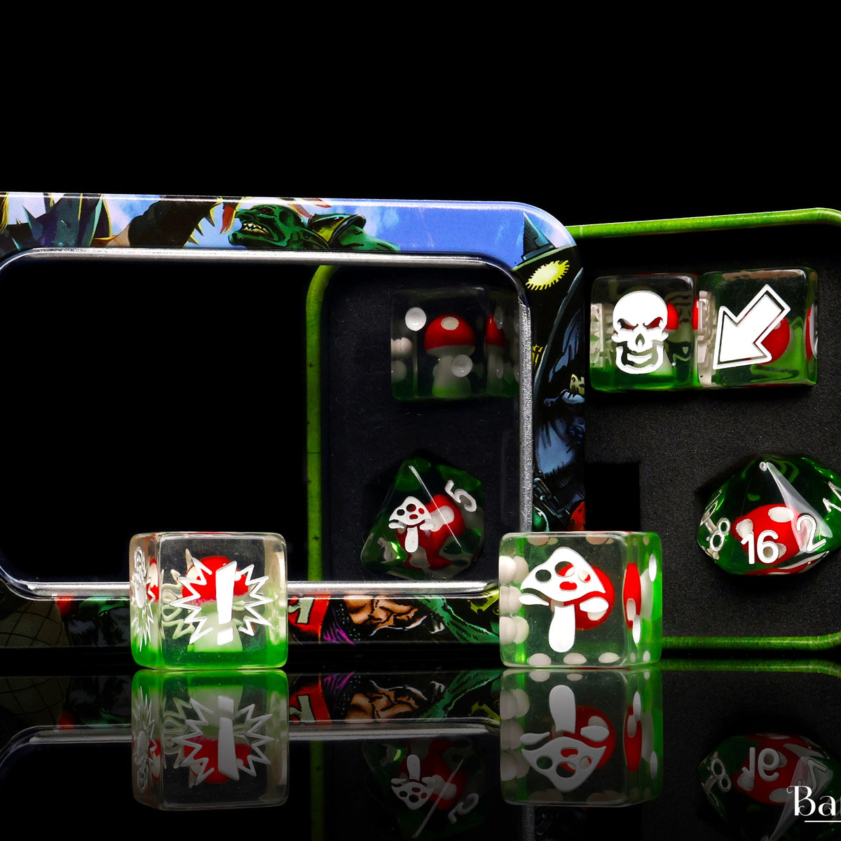 Mushroom Dice Set | Baron of Dice | Bloody Football