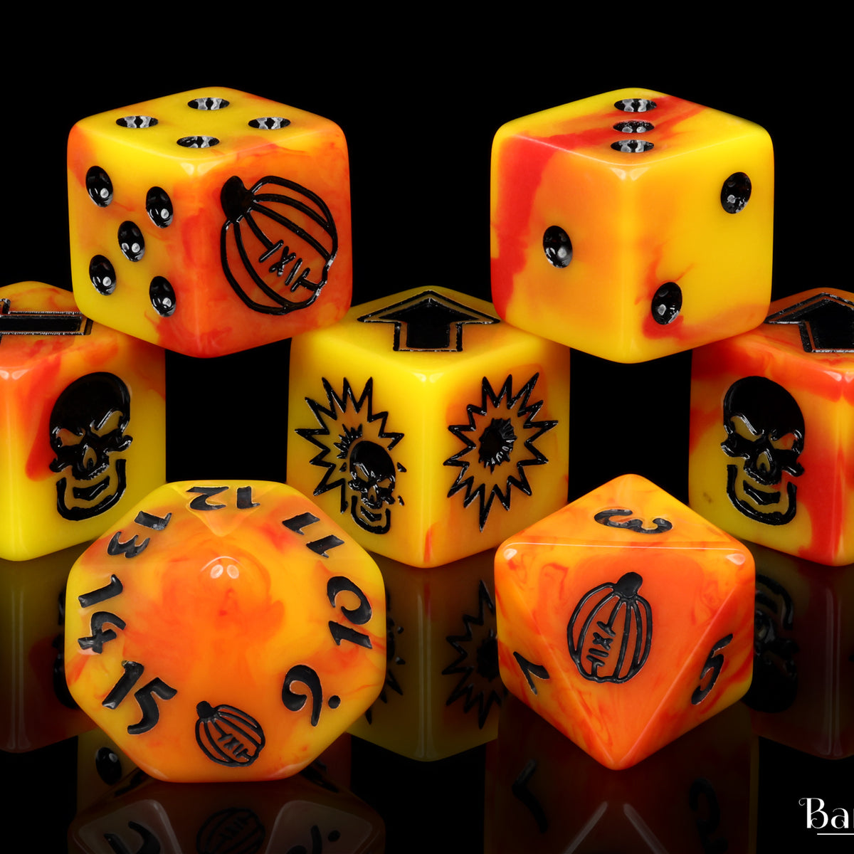 Orange Fire | Baron of Dice | Bloody Football Dice