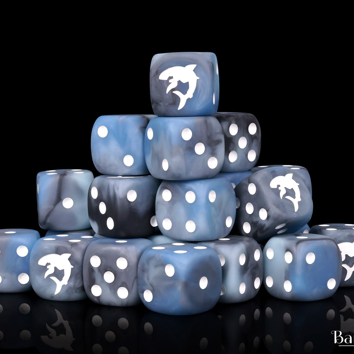 Carcharodon "Great White Shark" - Void Grey Dice | Baron of Dice
