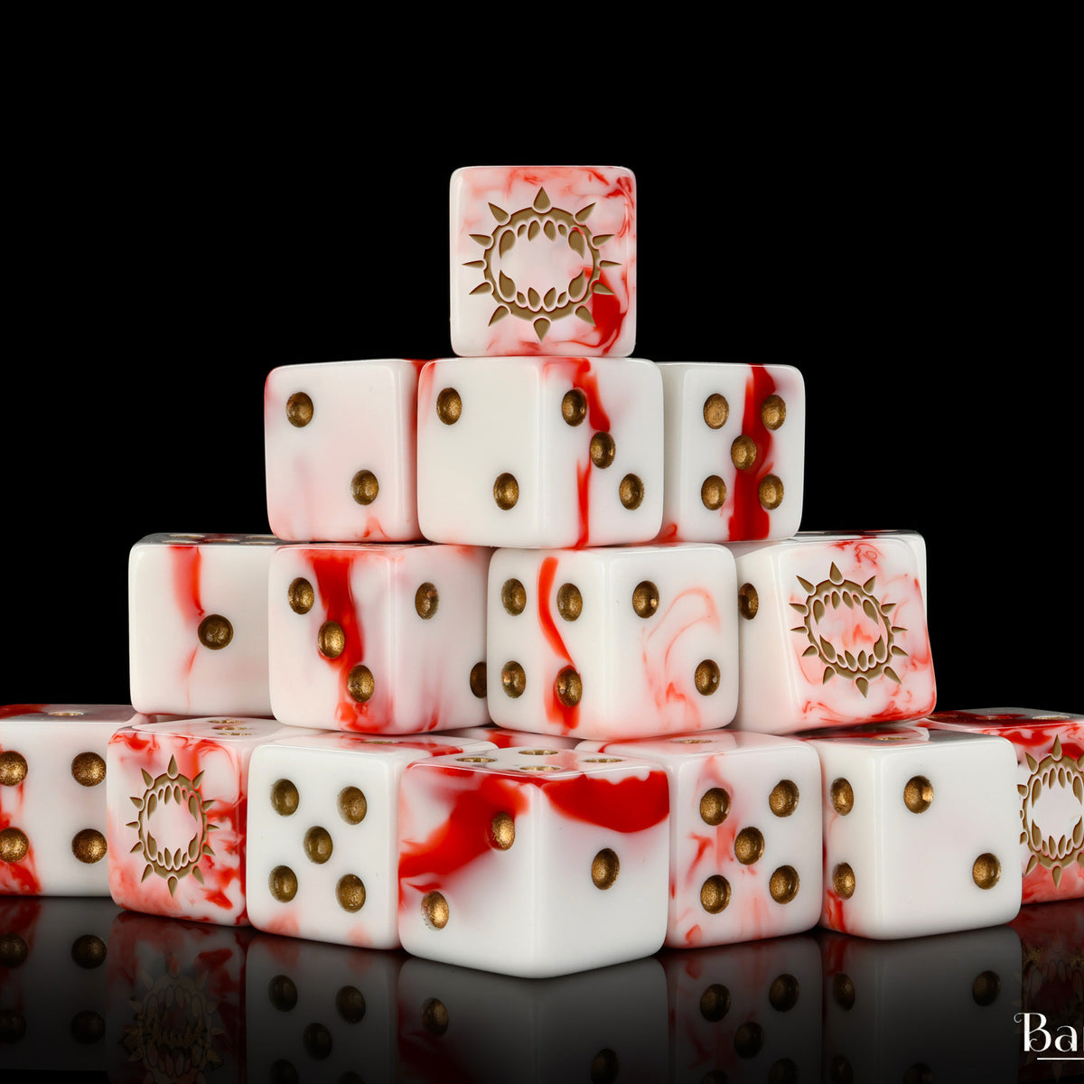 Carnage Dice - White | Baron of Dice | Wargaming