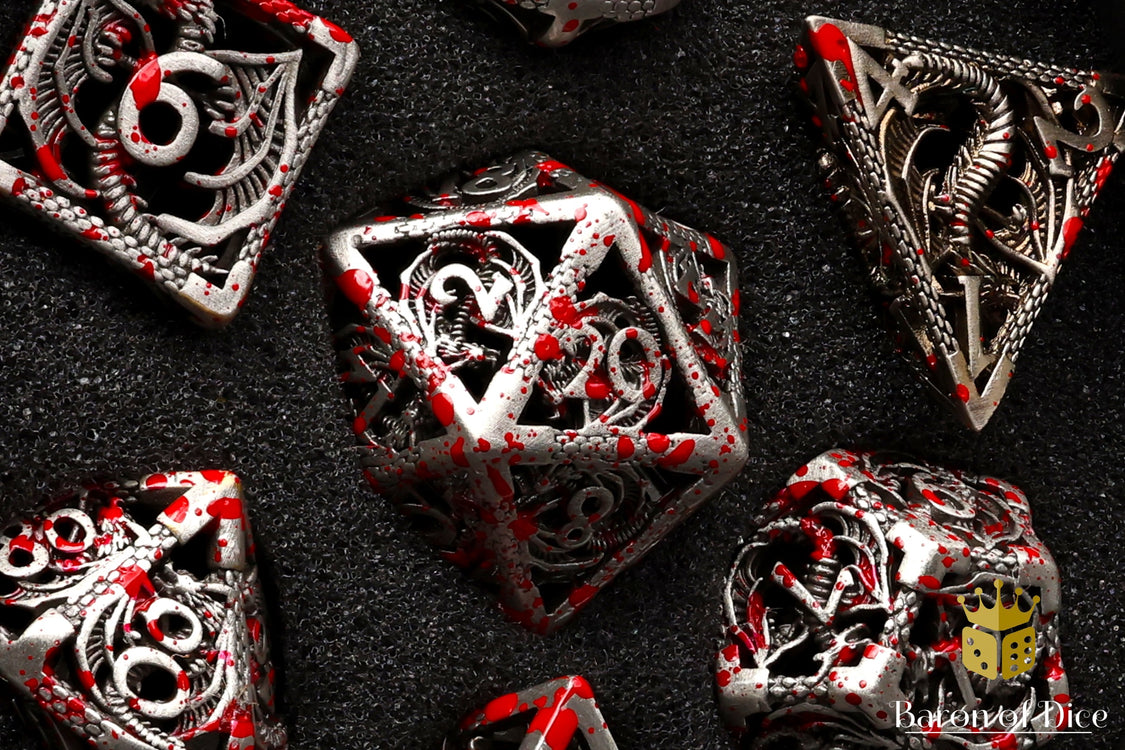 Bloody Dragon Metal RPG Dice | Baron of Dice | Wargaming & More