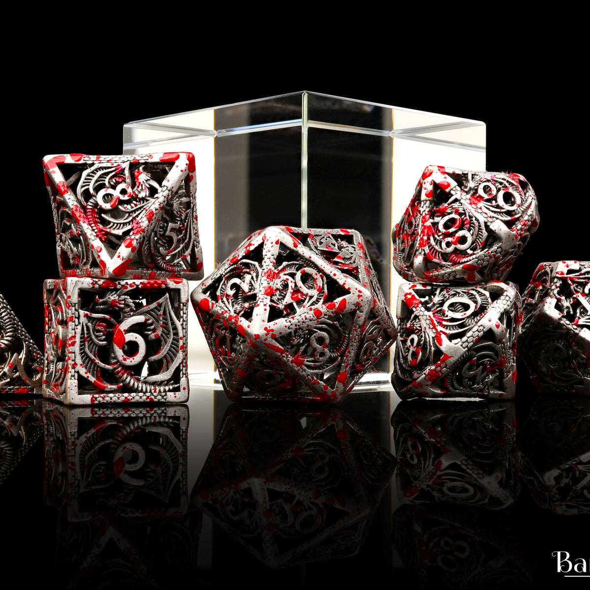 Bloody Dragon Metal RPG Dice | Baron of Dice | Wargaming & More