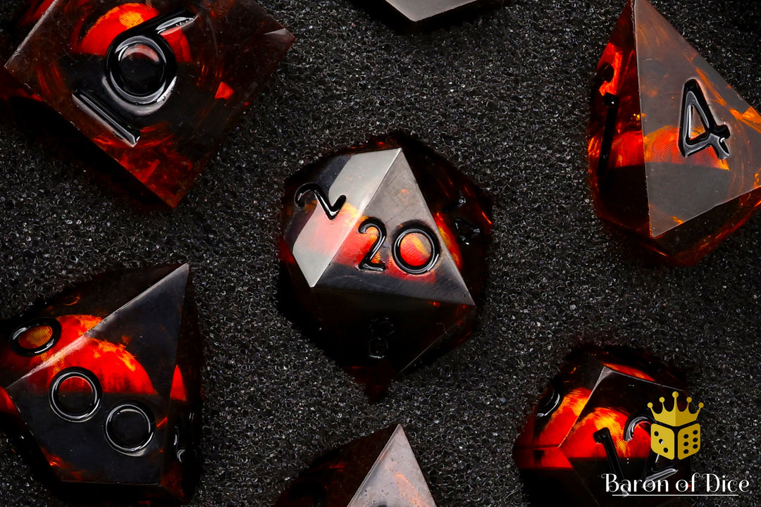 Evil Eye, Sharp Edge, Polyhedral Dice Set – BaronOfDice