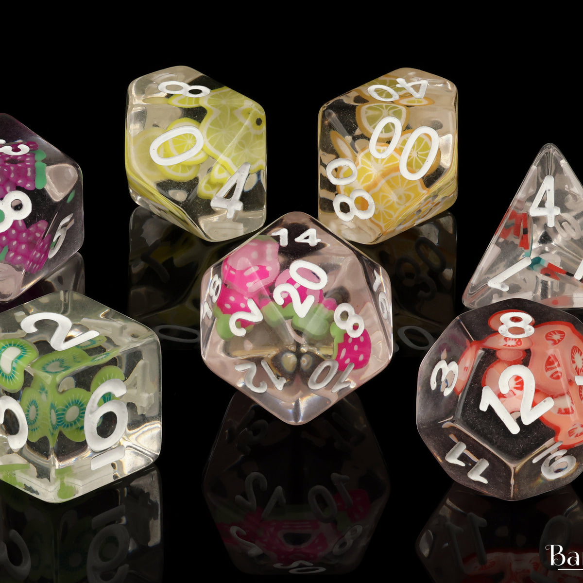 Fruit Polyhedral Dice Set | Baron of Dice | TTRPGs