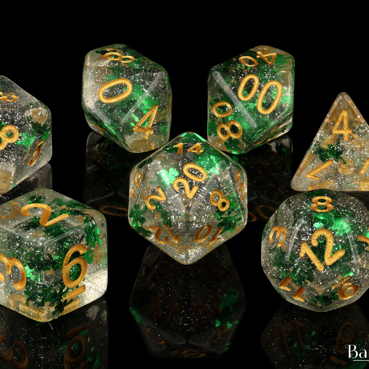 Lucky Shamrock RPG Dice Set | Baron of Dice | RPGs