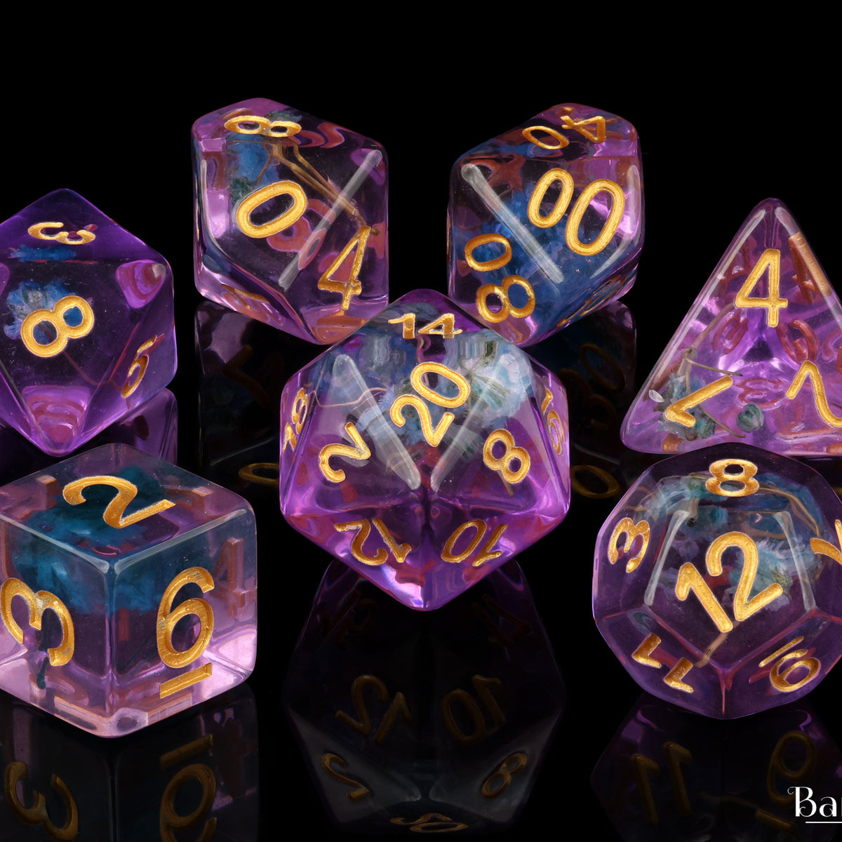Orchid & Lavender RPG Set | Baron of Dice | RPGs
