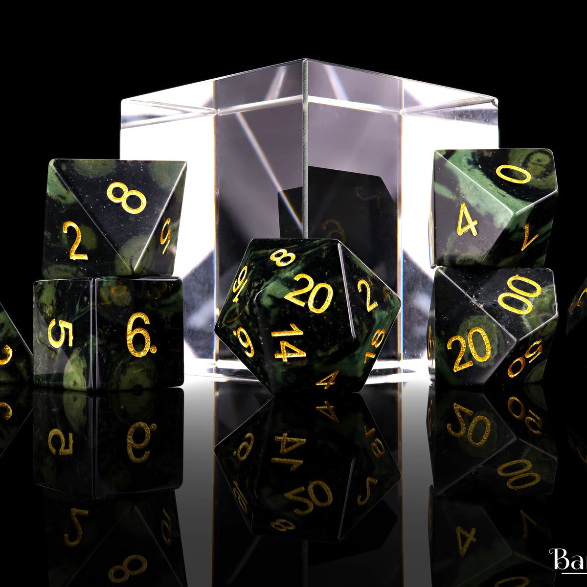 Natural Warpstone Dice | Baron of Dice | TTRPGs