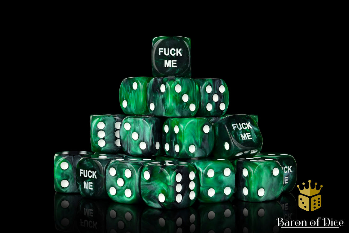 F*** Me Green Dice | Baron of Dice | Wargames & Accessories