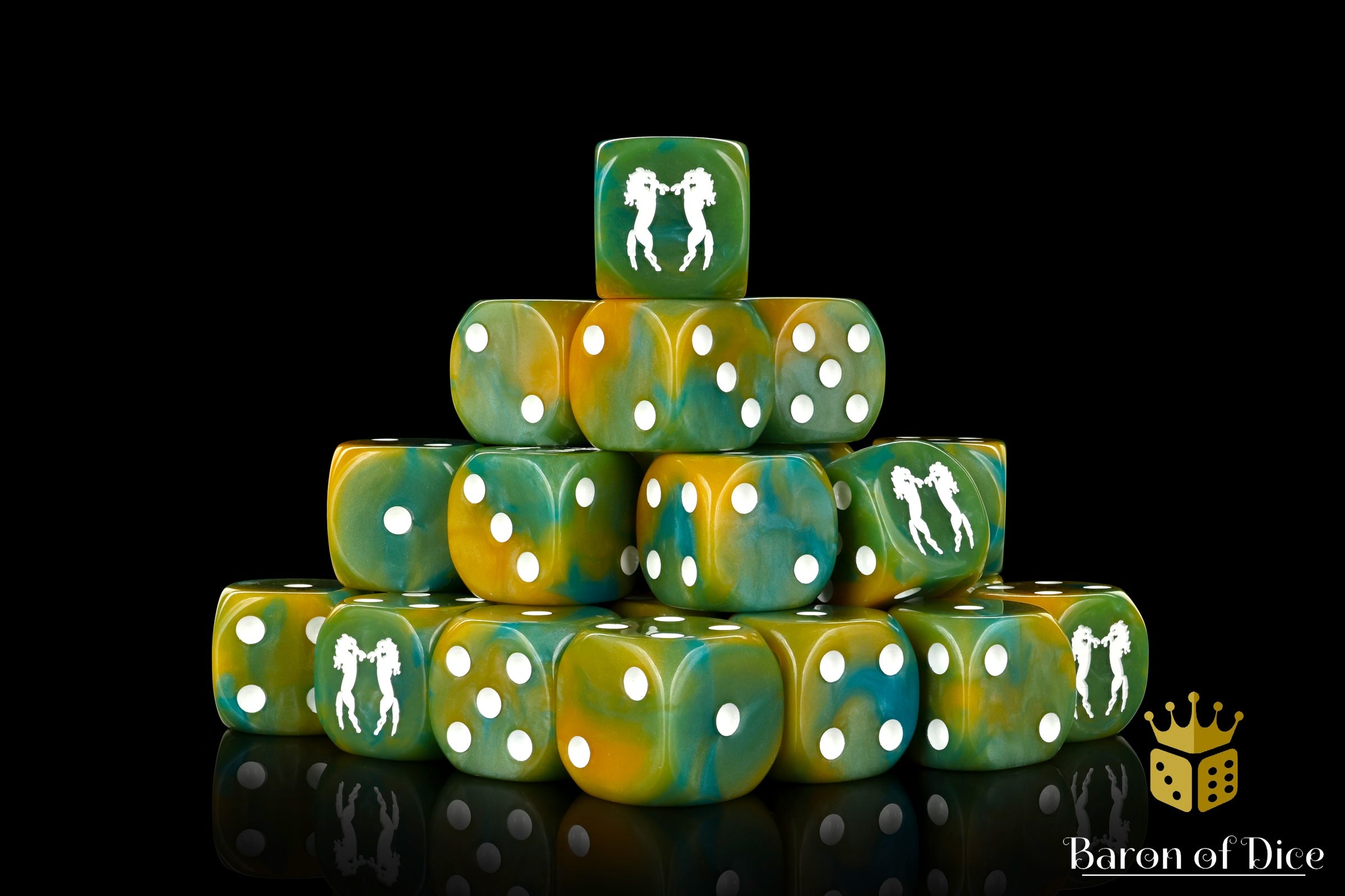 Fighting Horses 16mm Dice – BaronOfDice