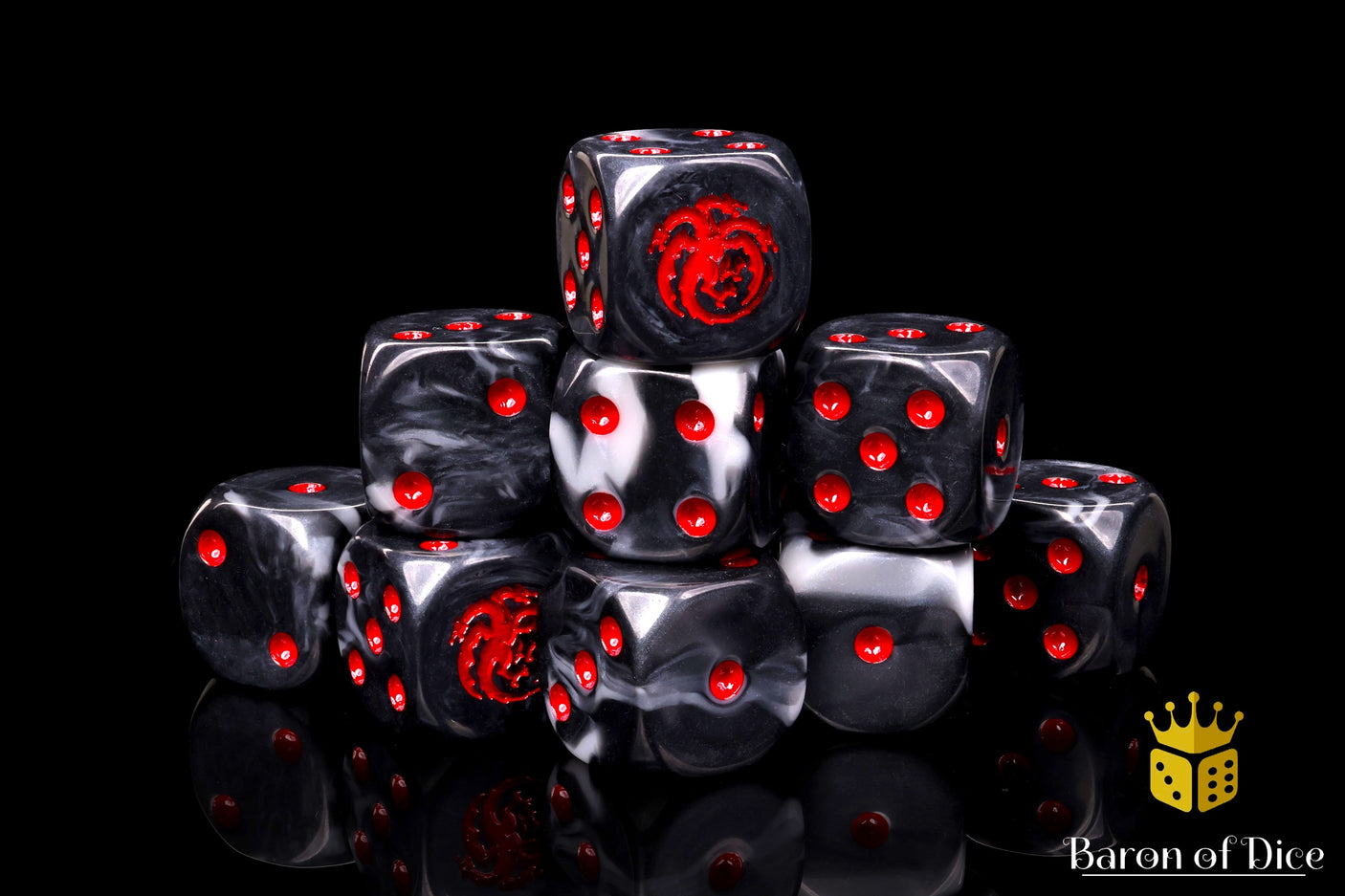 Thrice-Headed Dragon 16mm Dice – BaronOfDice