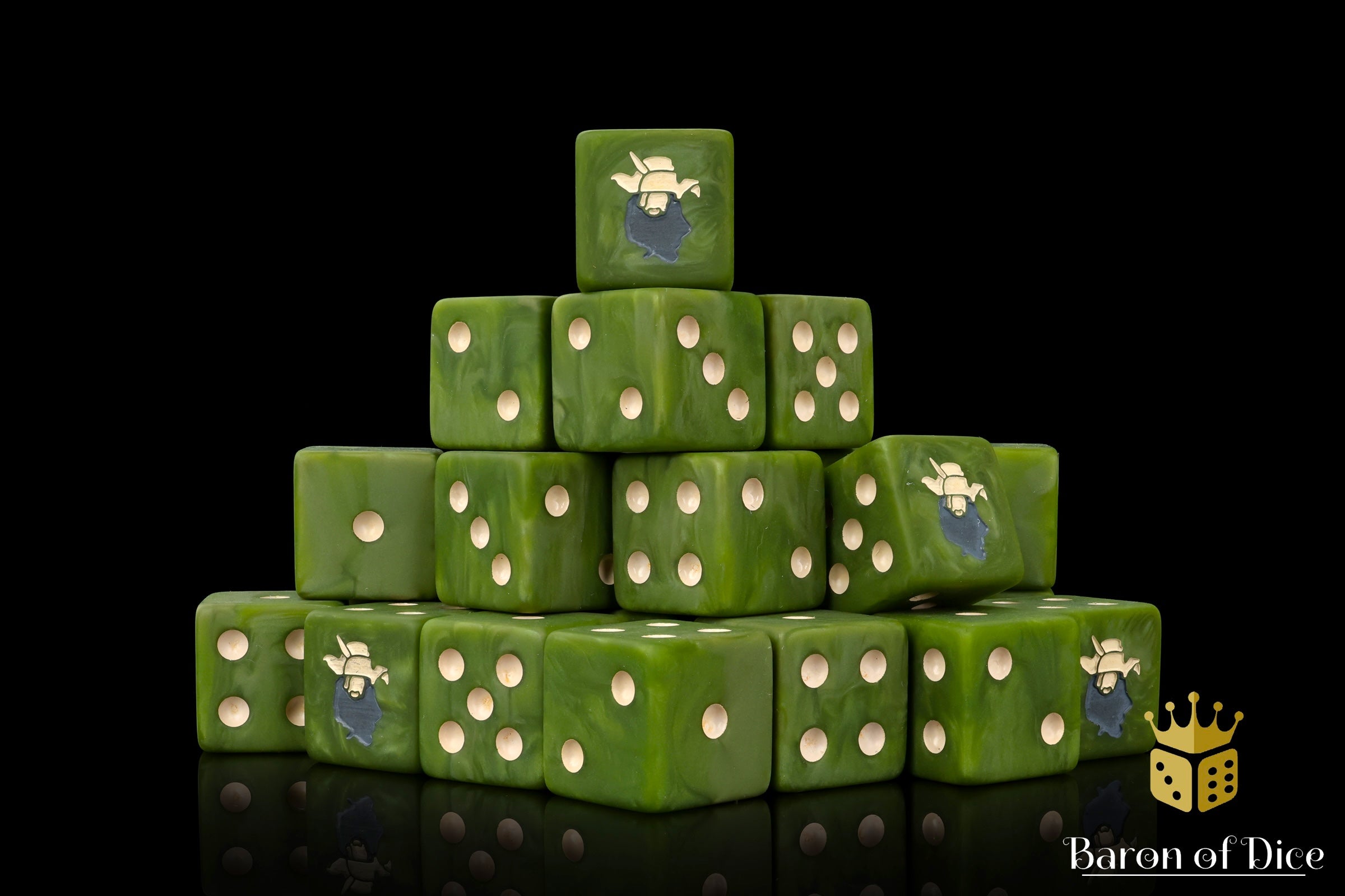 Forest Wizard, Square, 16mm Dice – BaronOfDice