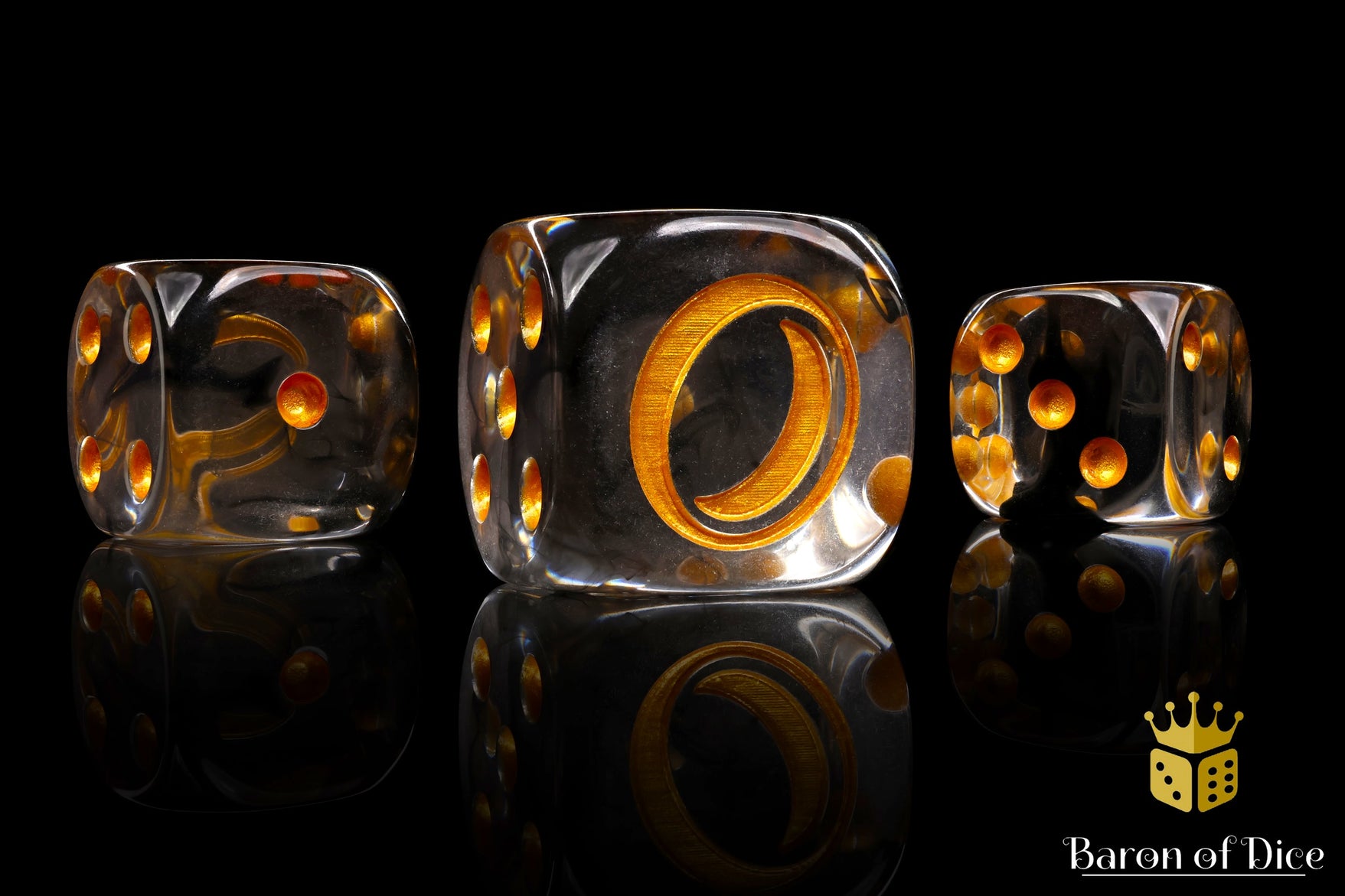 Translucent Gold Ring, 16mm Dice – BaronOfDice
