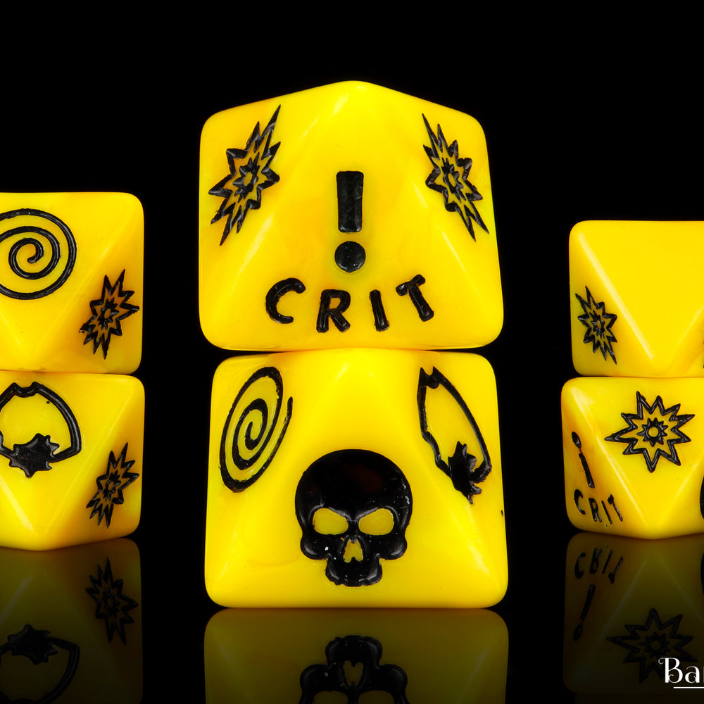 Generic Yellow D8 Dice Set – BaronOfDice