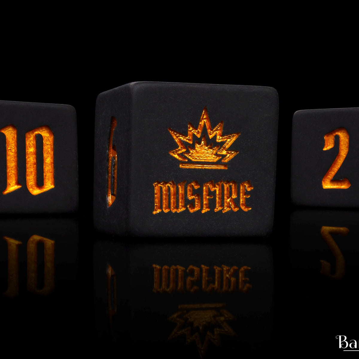 Black Artillery - Single Die | Baron of Dice | Wargaming & More