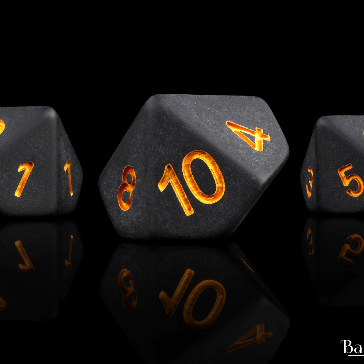 Counter Dice | Baron of Dice | Matte Black D10
