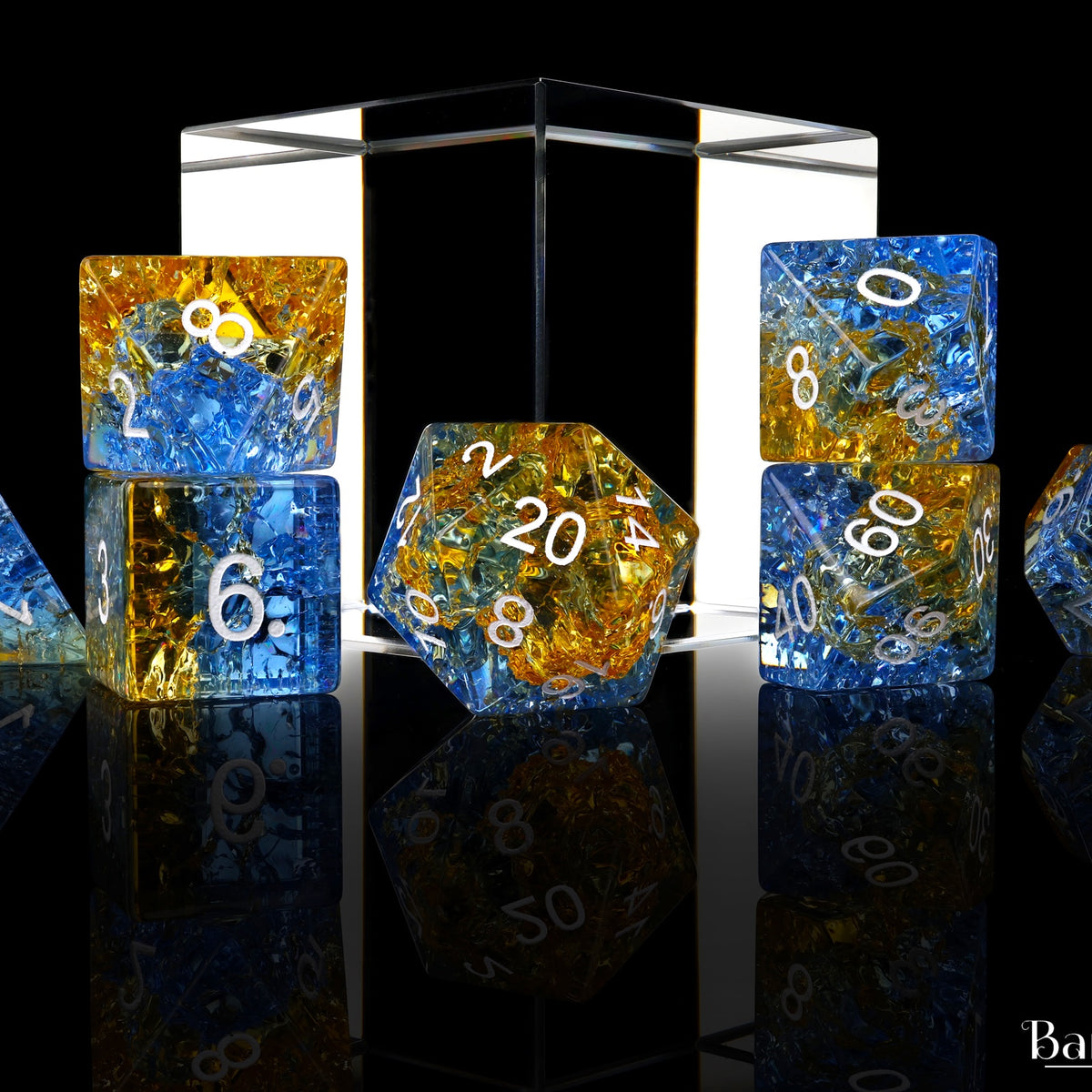 Lapis Lazulili Gemstone Dice | Baron of Dice | RPG Sets