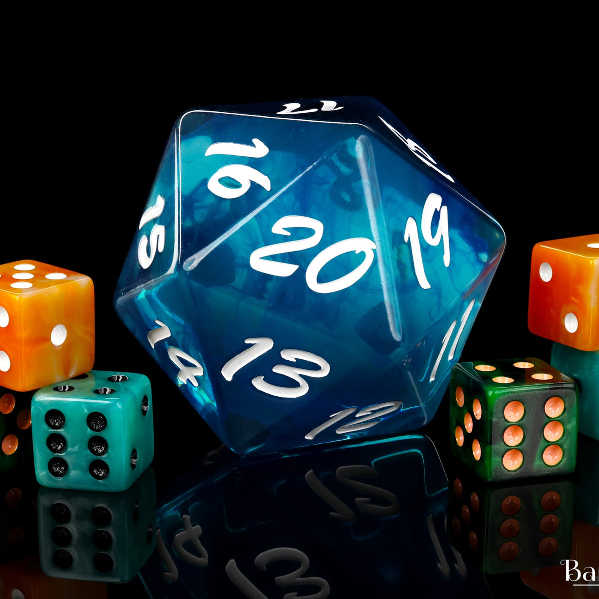 Big A** D20 - Blue Island | Baron of Dice | Wargaming & More