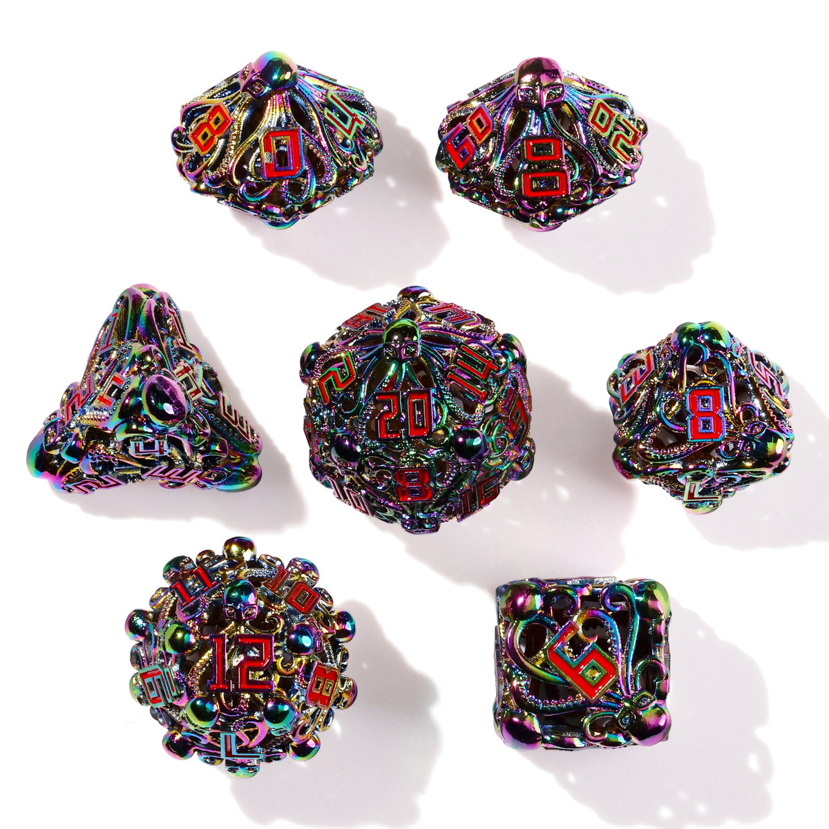 Denizens of the Deep Iridescent Metal Dice Set | Baron of Dice | RPGs ...