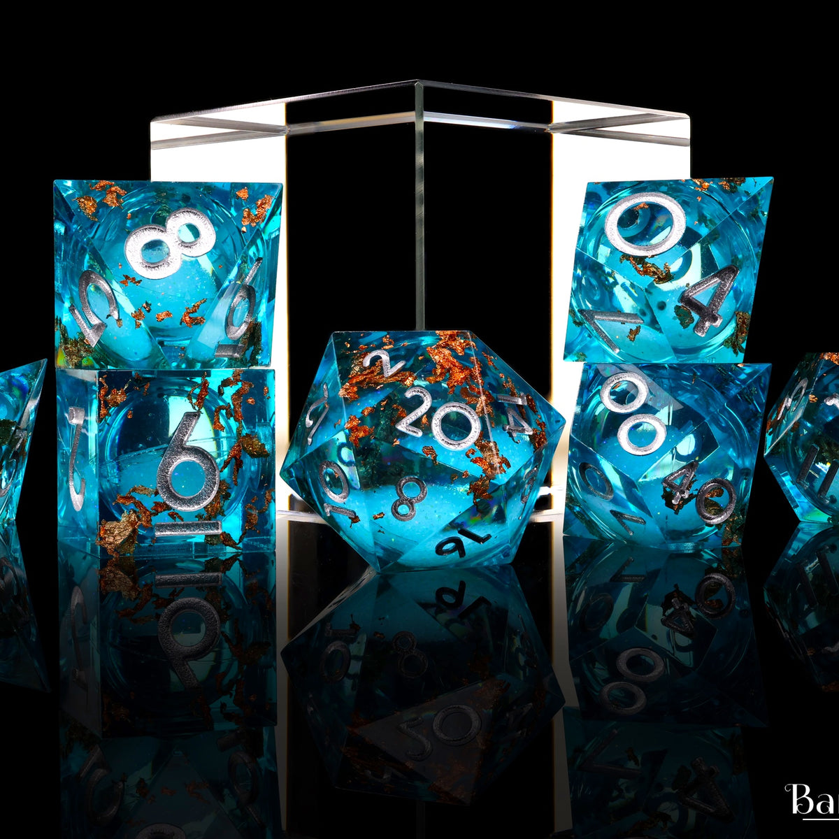 Sunken Treasure Liquid Core RPG Dice | Baron of Dice | RPGs