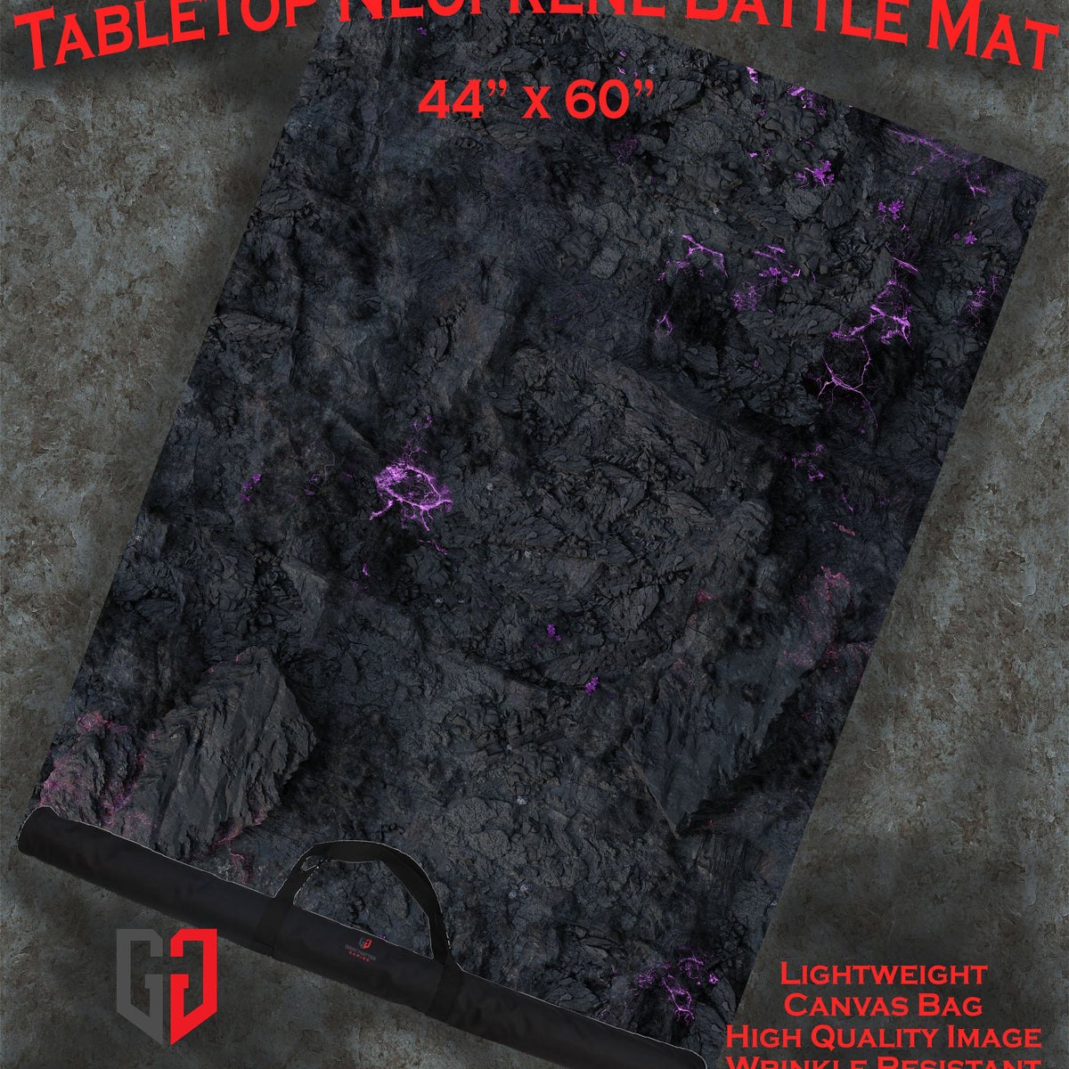 Tainted Cavern | Neoprene Battle Mat | Baron of Dice | Wargaming
