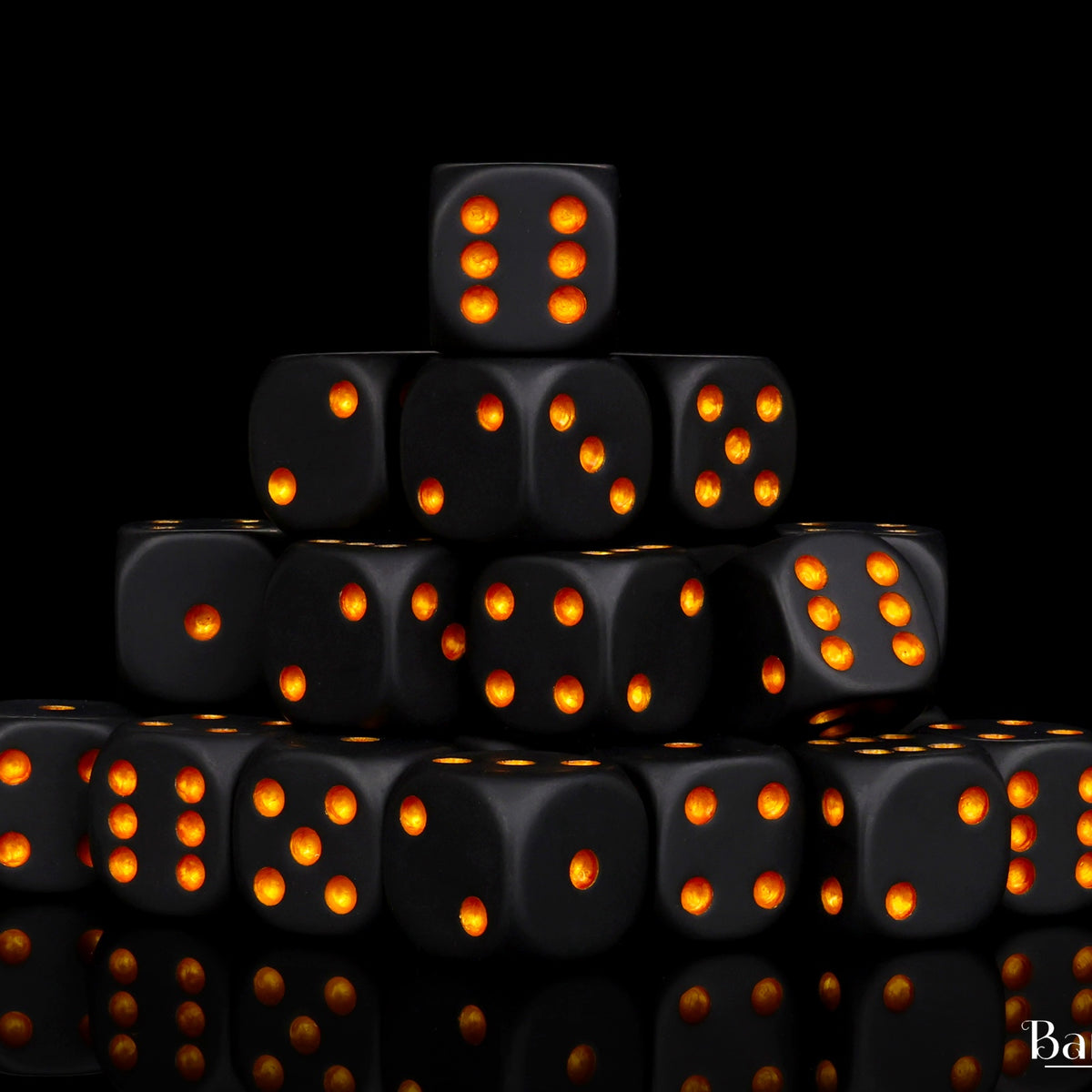 Matte Black Universal Dice | Baron of Dice | D6s