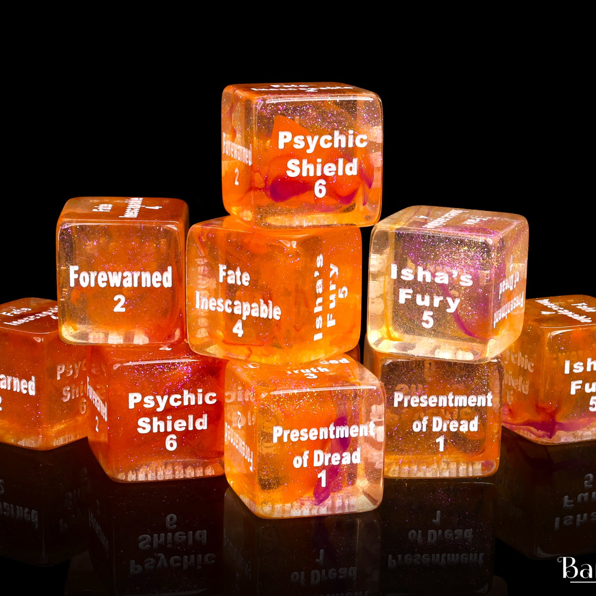 Strands of Fate (Orange) | Baron of Dice | Wargame Dice