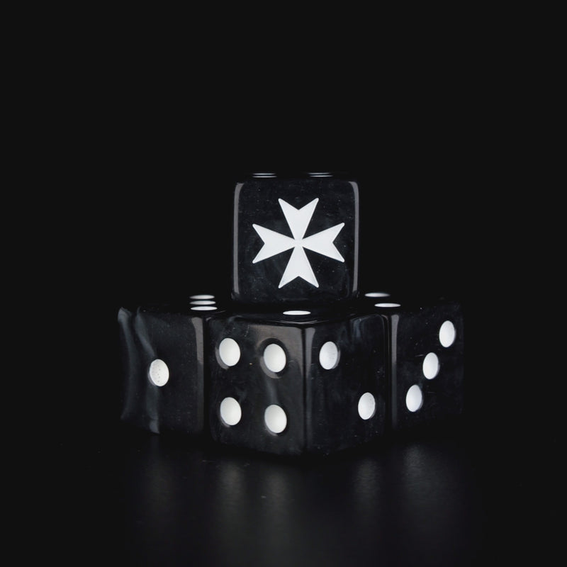 Knight Templars Black | Baron of Dice | Resin Dice