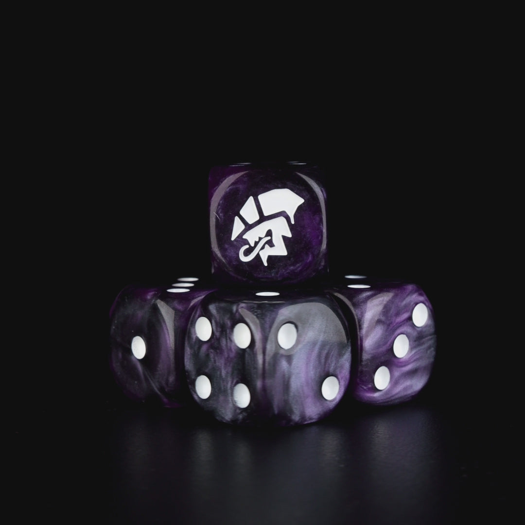 Alien Dice - Purple & White | Baron of Dice | Wargaming & More