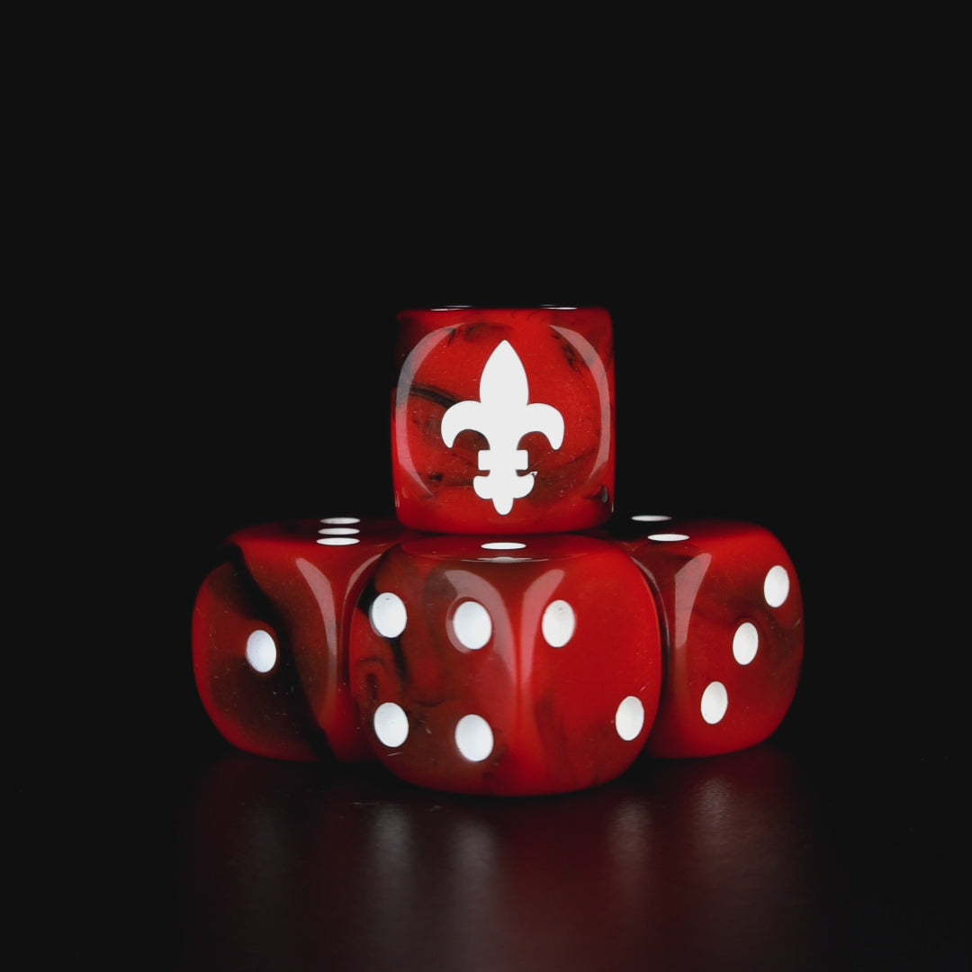 Fleur de Lis Dice | Baron of Dice | Red