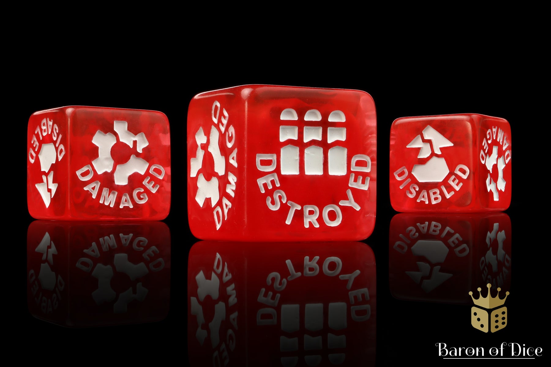 Red Vehicle Damage, Legion Compatible Dice – BaronOfDice